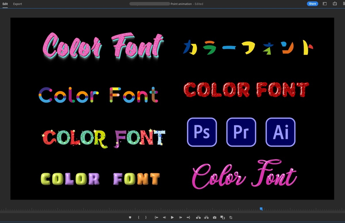 Color fonts support in Premiere Pro